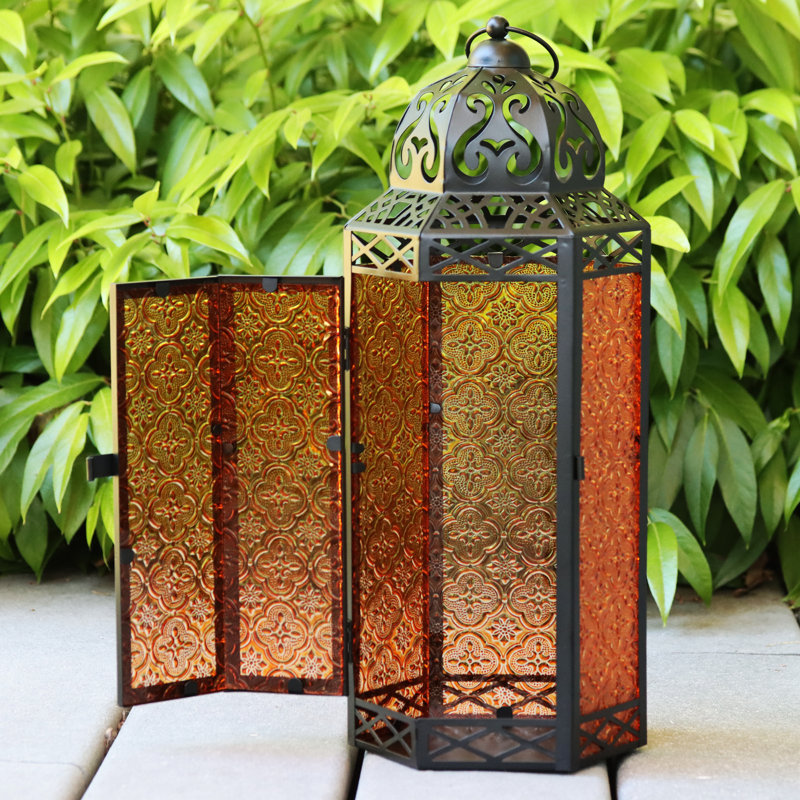 Bungalow Rose Moroccan Candle Lantern Decorative Set for Floor Ramadan Decorations Indoor Home Decor Outdoor Patio or Porch Weddings Reviews Wayfair